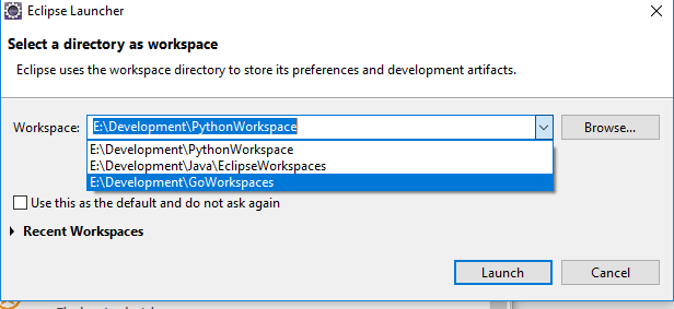 How to delete Workspace from Eclipse Launcher Selection – zParacha.com